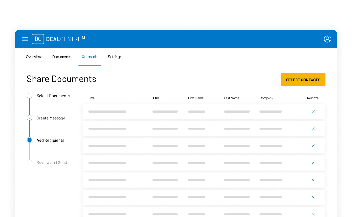 Intralinks DealCentre AI | M&A Deal Marketing Tool